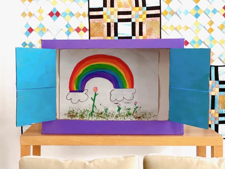 Camp Grandma #3: Make a Puppet Theater from a Box